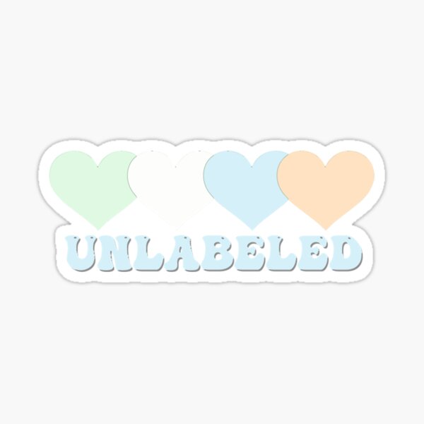 "Unlabeled flag hearts, no labels, lgbtq, pride " Sticker for Sale by ...