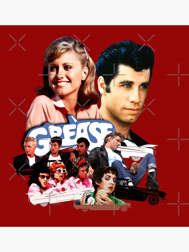 "Grease Movie Collage - Olivia Newton-John - John Travolta" Art Print ...
