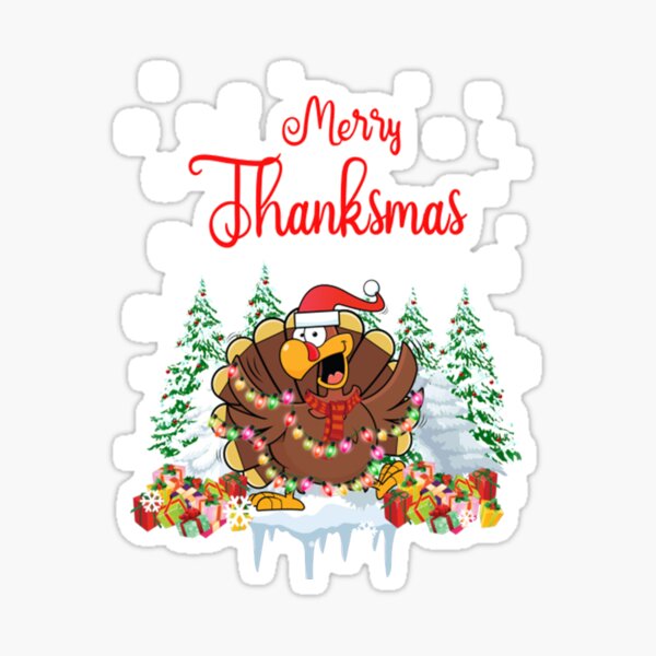 "Funny Merry Thanksmas T-ShirtFunny Merry Thanksmas TShirt Thanksgiving Christmas T-Shirt_by ...