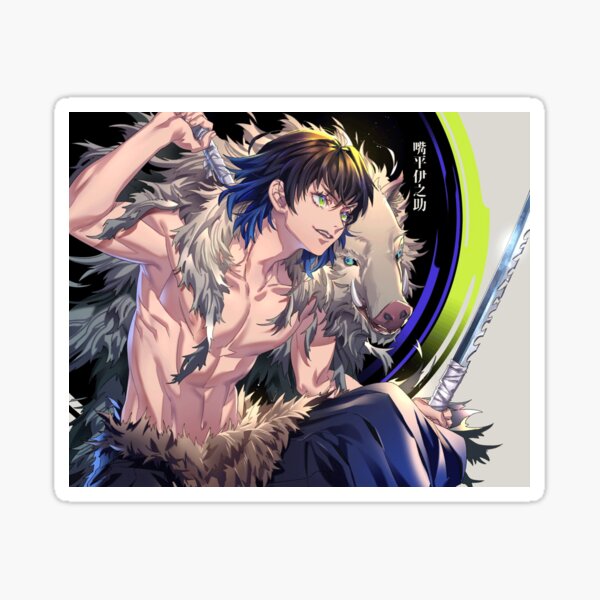 "Inosuke Hashibira Demon Slayer" Sticker by elzedd | Redbubble