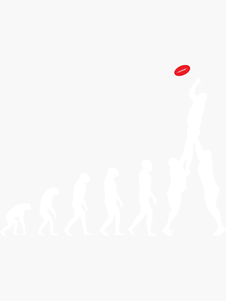 "Rugby Evolution Of Man" Sticker for Sale by Shannonudson | Redbubble
