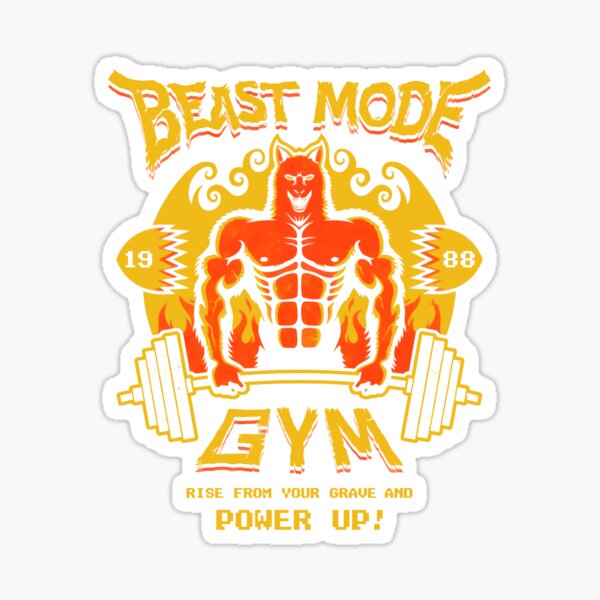 "Altered Beast Beast Mode Gym Retro Gaming" Sticker for Sale by Flokshe ...