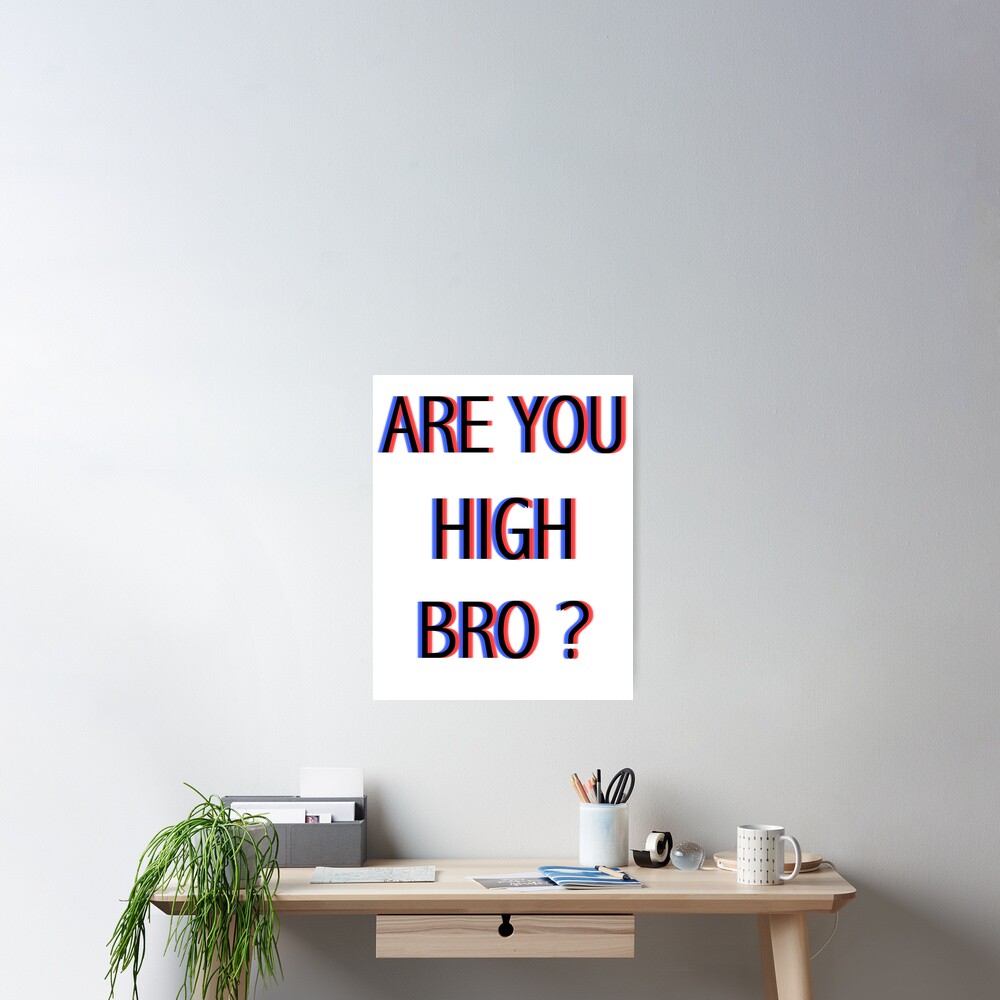 "ARE YOU HIGH BRO ?" Poster by Nattouf | Redbubble