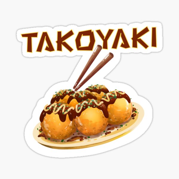 "Kawaii Takoyaki Cute Japanese Food Vintage " Sticker for Sale by ...