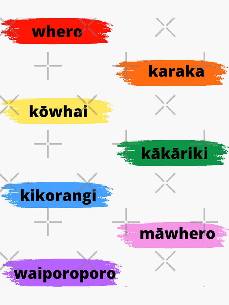 "Te Reo Māori Colour Sticker Pack or Magnet Set" Sticker for Sale by ...
