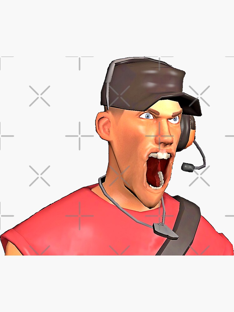 "Raging Red Scout" Sticker for Sale by AwesomeBeans | Redbubble