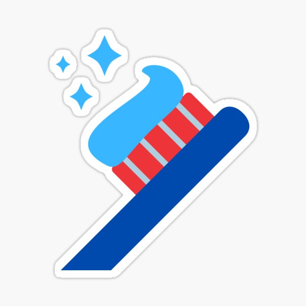 "Toothpaste and Brush Design" Sticker for Sale by Aboujoud | Redbubble