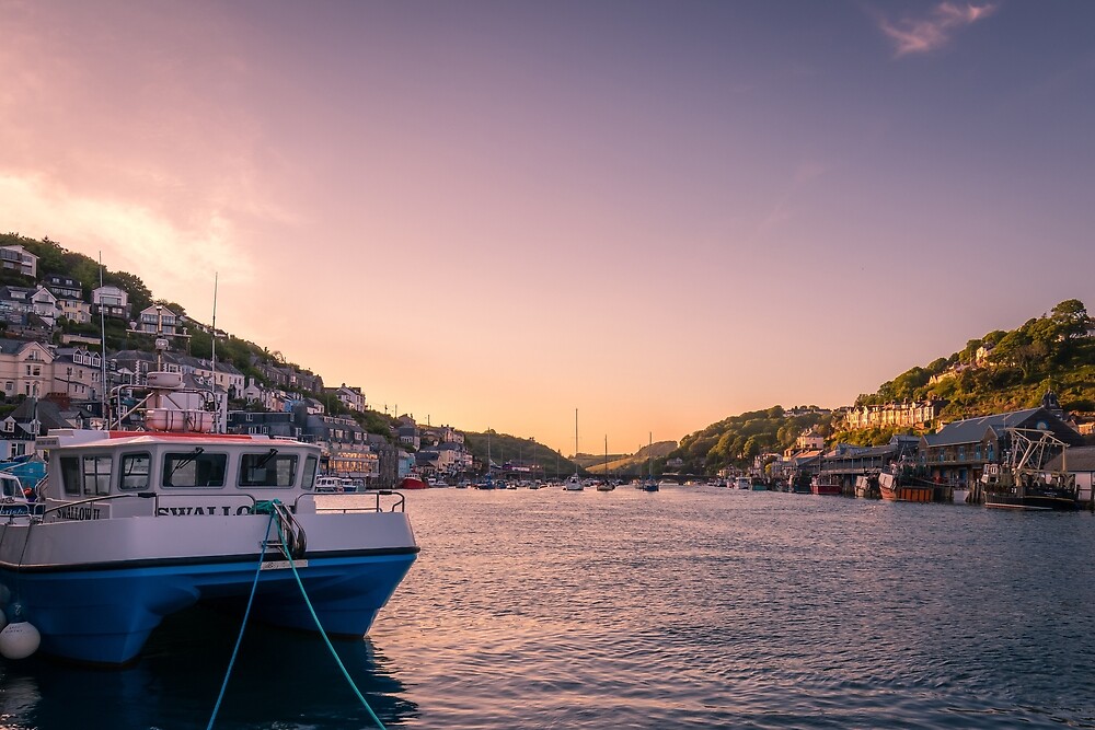 "Looe Harbour, Cornwall" by David Rowlatt | Redbubble