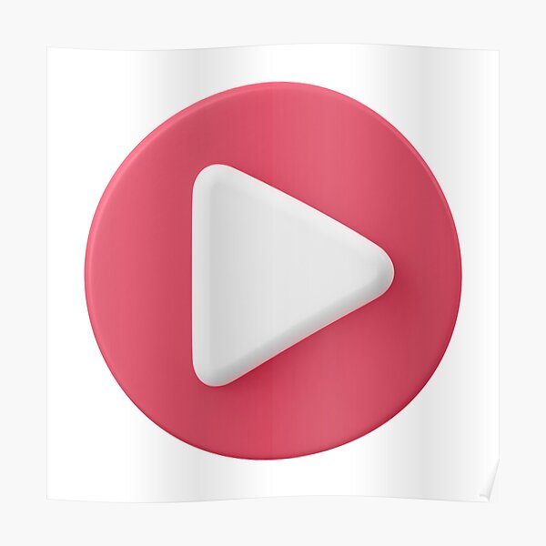 "Play button" Poster for Sale by Saletruba | Redbubble