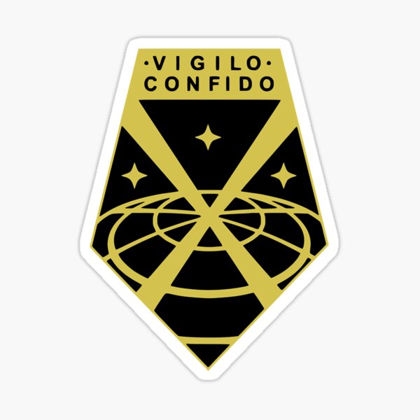 "Vigilo Confido" Sticker for Sale by LewisDynette | Redbubble