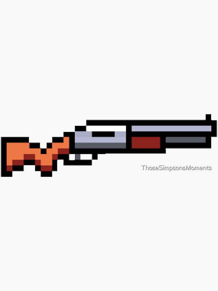 "8-Bit Gun" Sticker by TadHappyGilmore | Redbubble