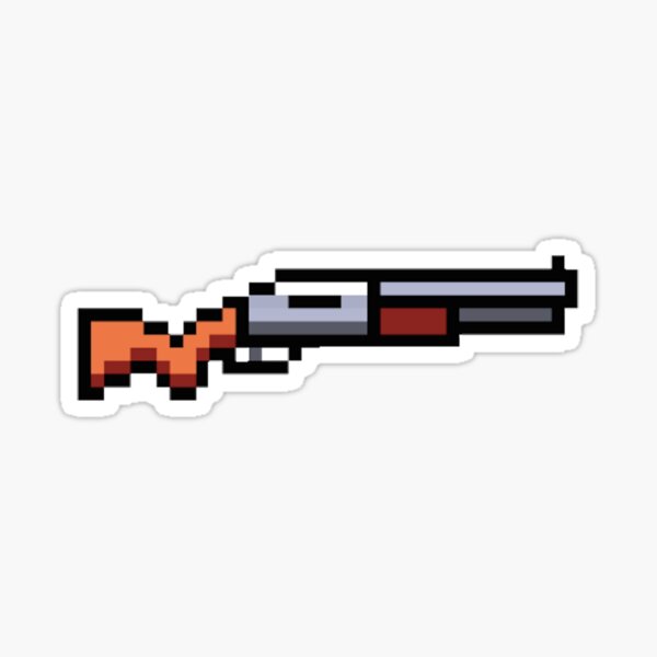 "8-Bit Gun" Sticker by TadHappyGilmore | Redbubble