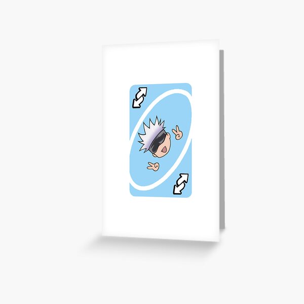 "Gojo UNO reverse card jujutsu kaisen" Greeting Card by HDR-design ...