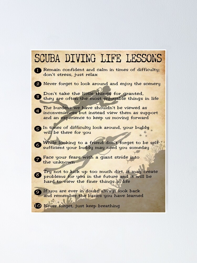 "Butterfly Scuba Diving Life Lessons" Poster for Sale by JakeGoodwin ...