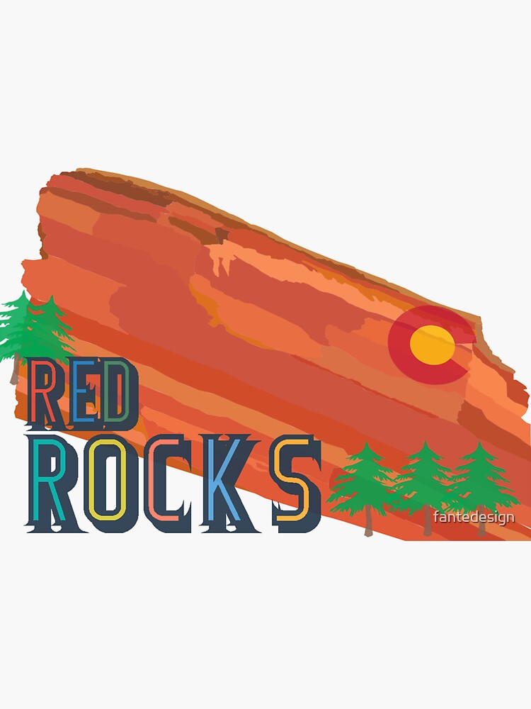 "Red Rocks" Sticker for Sale by fantedesign | Redbubble