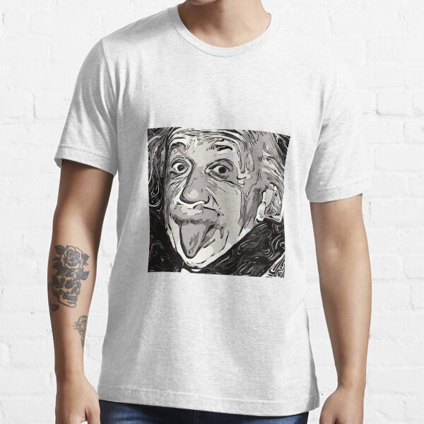 "Einstein's tongue (comic)" T-shirt for Sale by Escarpatte | Redbubble ...