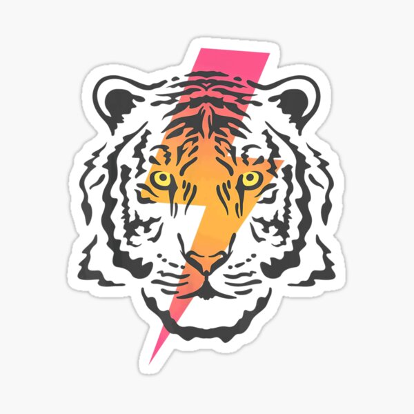"Tiger Bolt Of Lightning" Sticker for Sale by ballerstwarto | Redbubble