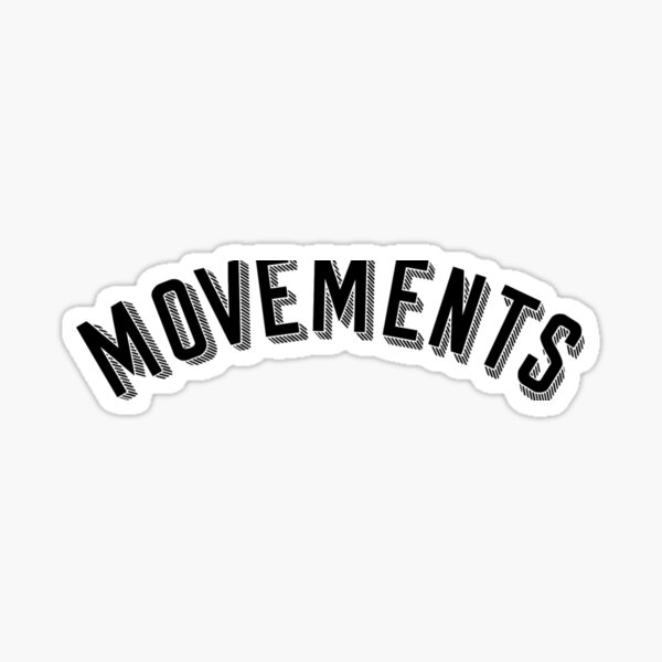 "Movements Band Sticker" Sticker for Sale by jeancsyv | Redbubble