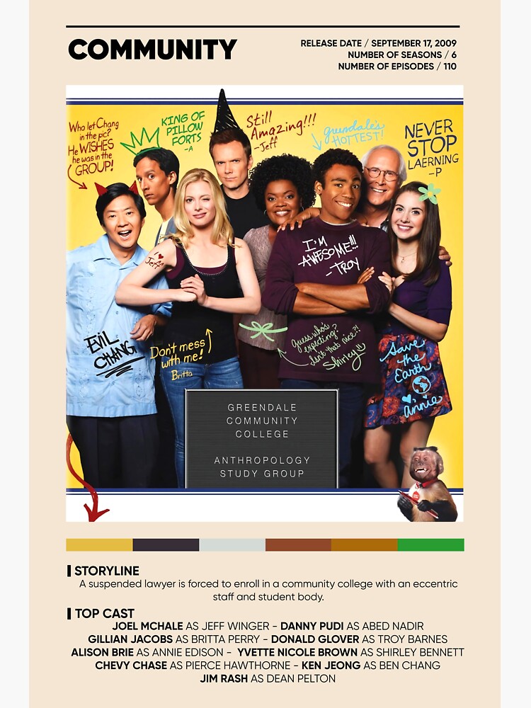 "Community Tv Show Poster 16x20 Wall Art, Room Decor" Sticker for Sale ...