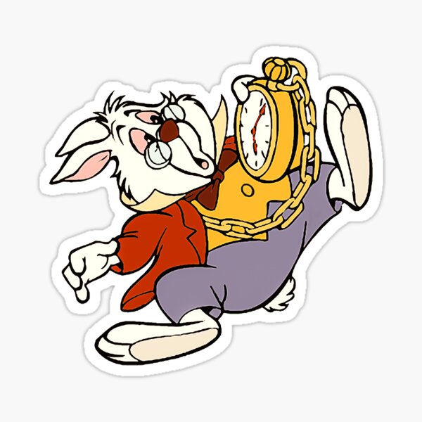 "Alice In Wonderland Alice White Rabbit Sticker" Sticker for Sale by ...