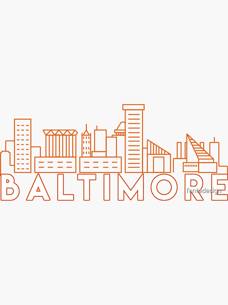 "Baltimore Maryland" Sticker for Sale by fantedesign | Redbubble