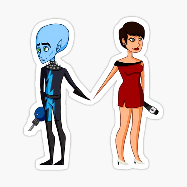 "Megamind and Roxanne Megamind" Sticker for Sale by Dennaorn | Redbubble