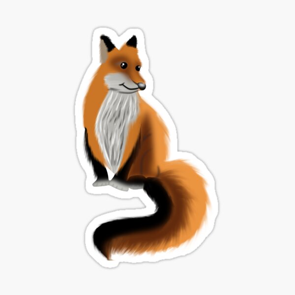 "Just a Happy Little Fox " Sticker for Sale by 1Lilith-Green1 | Redbubble