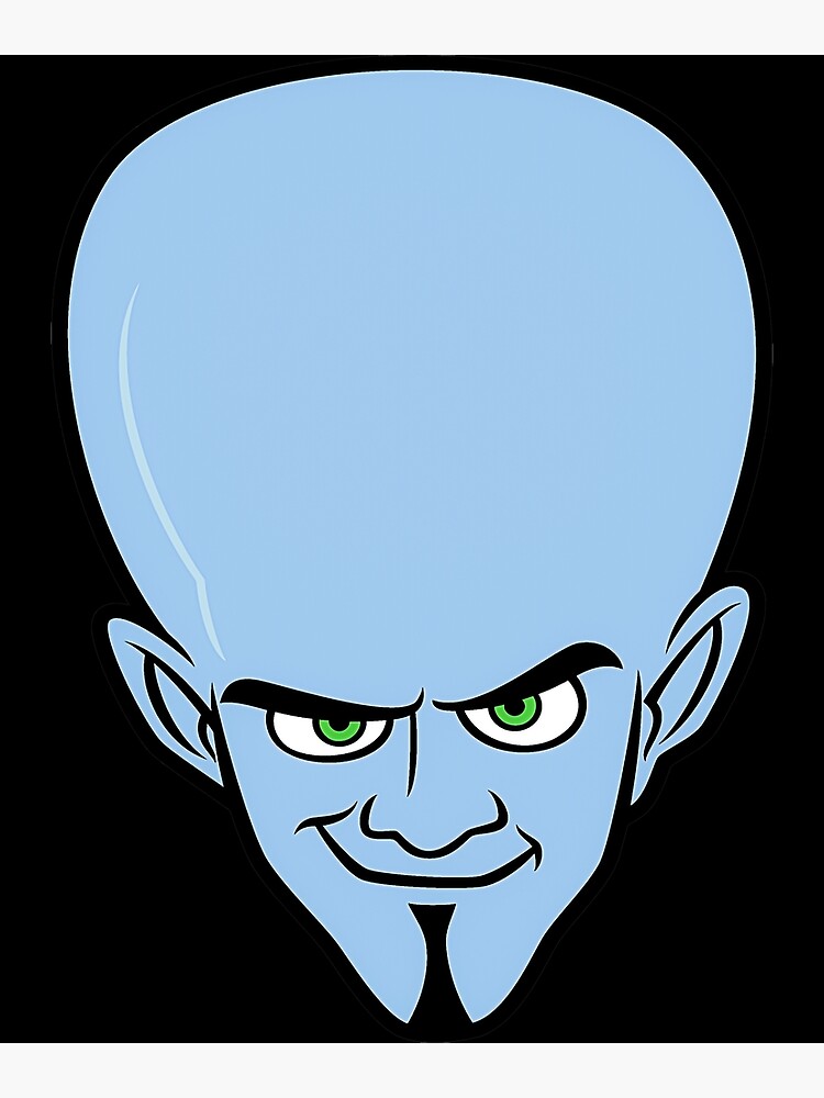 "Megamind Head Cutout" Poster for Sale by Dennaorn | Redbubble