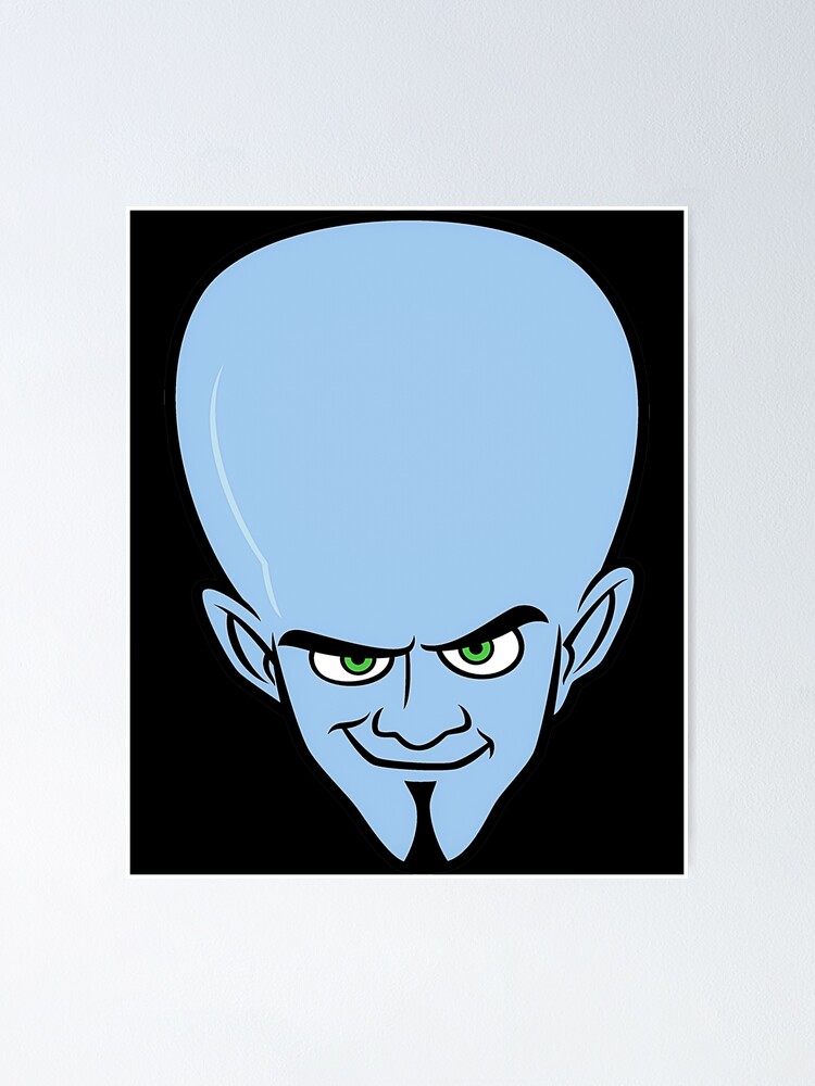 "Megamind Head Cutout" Poster for Sale by Dennaorn | Redbubble