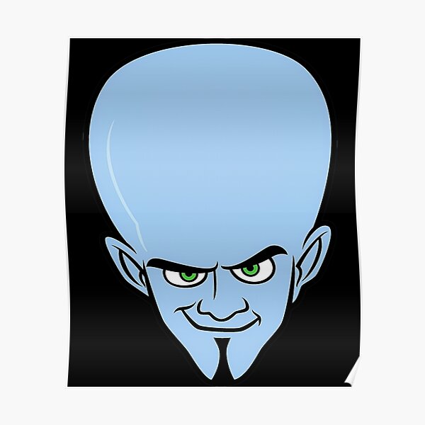 "Megamind Head Cutout" Poster for Sale by Dennaorn | Redbubble