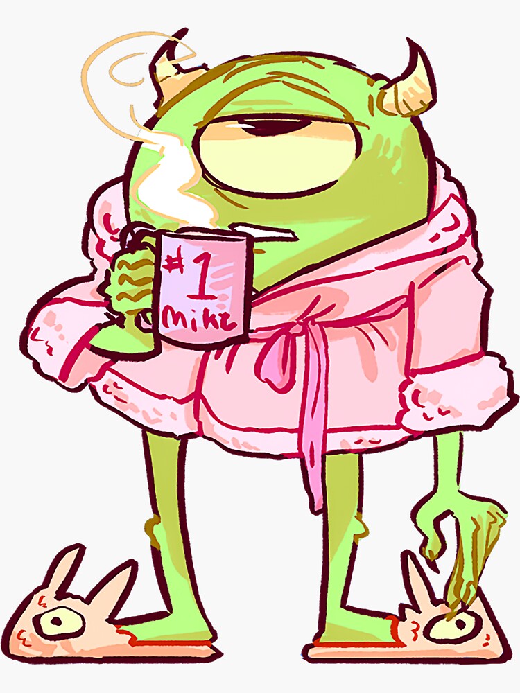 "Monsters University morning mike" Sticker for Sale by Roborrigan ...