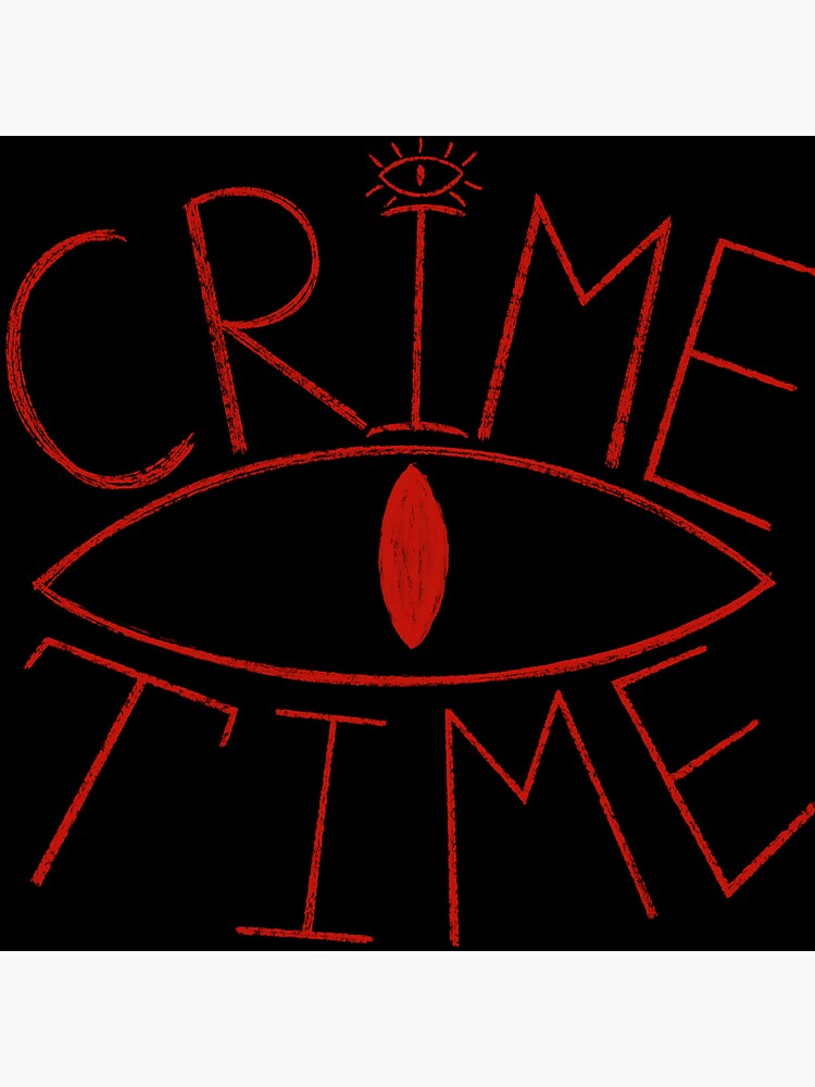 "Crime Time Design Sticker Night Watch Eye" Sticker for Sale by Greta ...