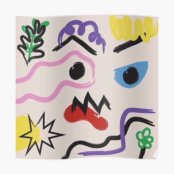 "Angry Face" Poster for Sale by me-fe | Redbubble