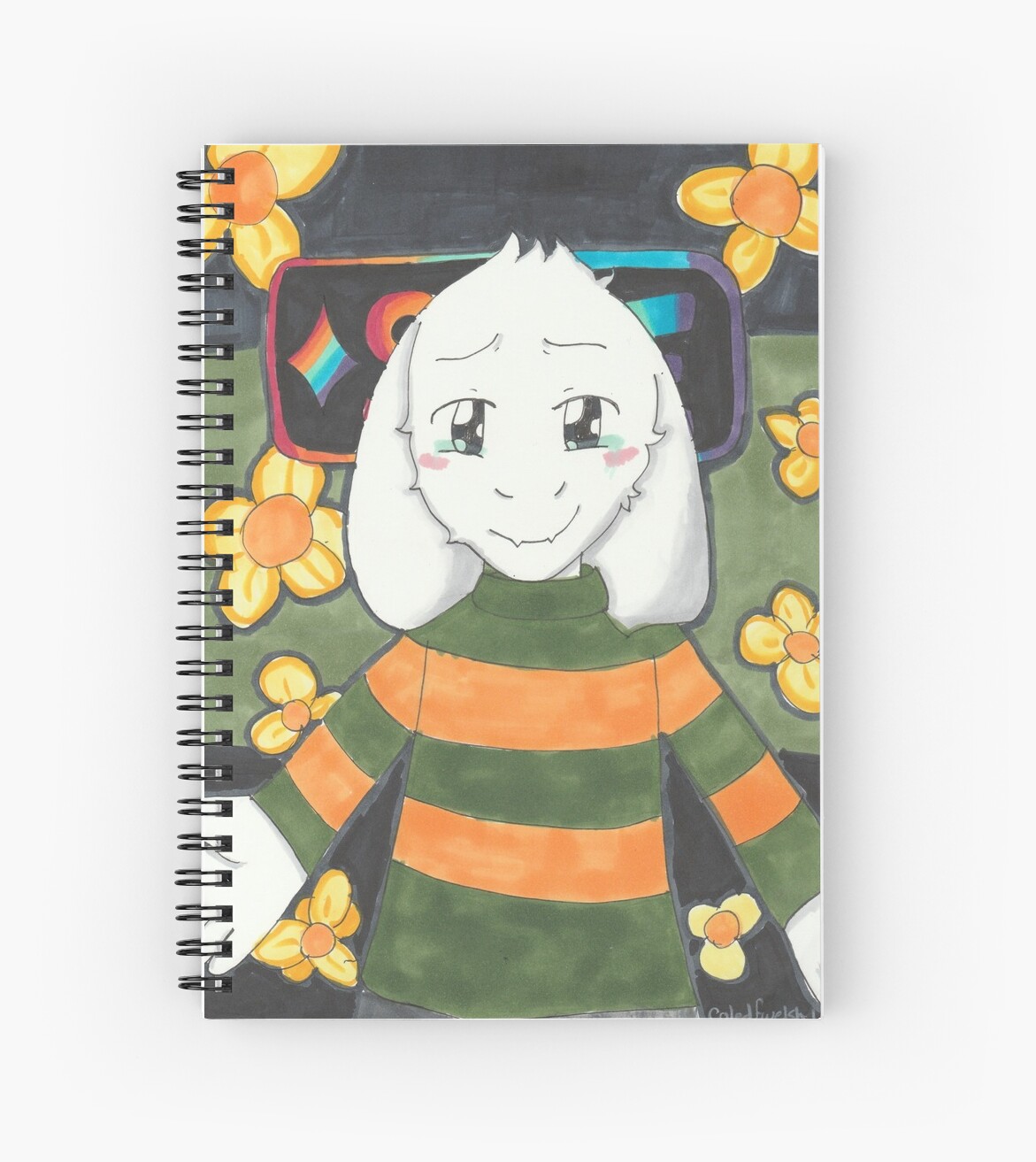 "Asriel - Undertale" Spiral Notebook by caledfwelsh | Redbubble