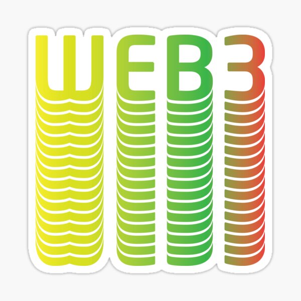 "Web3 - Yellow Sticker" Sticker for Sale by dodyartmo | Redbubble