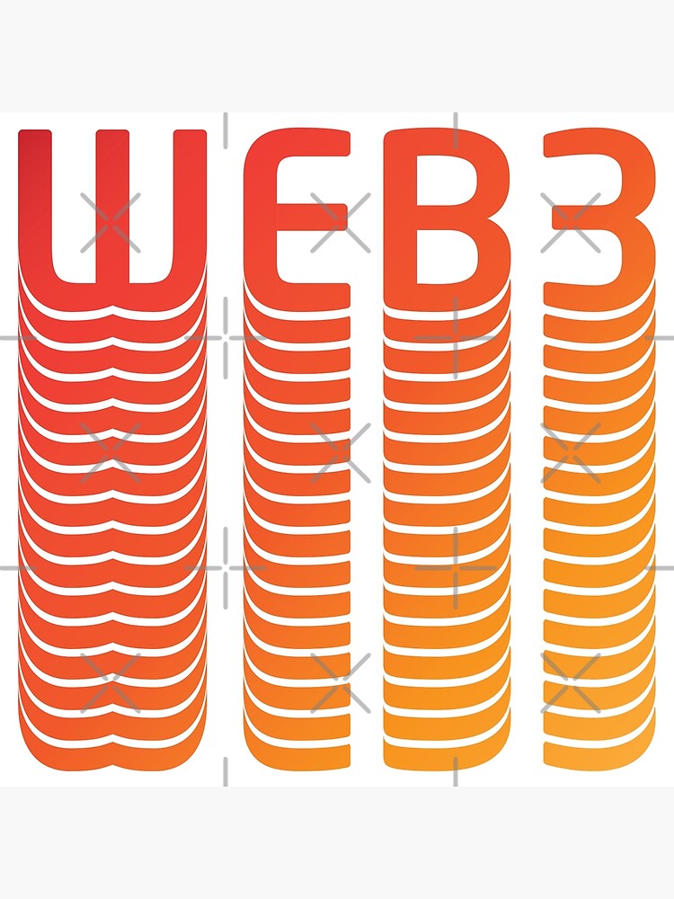 "Web3 - Orange Sticker" Poster for Sale by dodyartmo | Redbubble