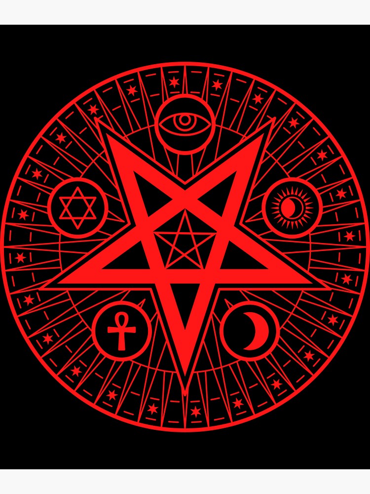 "Upsidedown pentagram, occult symbols " Sticker for Sale by Disturbed ...