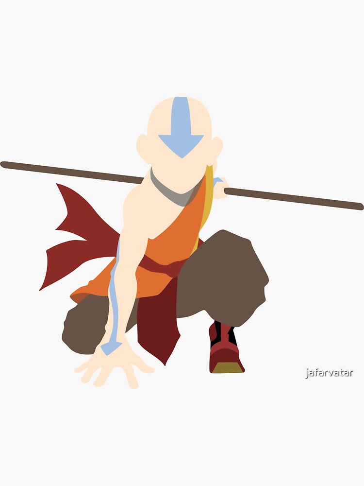 "Aang - The Last Airbender " Sticker for Sale by jafarvatar | Redbubble