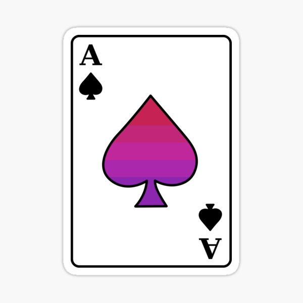 "Aceflux Pride Ace of Spades Card" Sticker for Sale by lunyssa | Redbubble