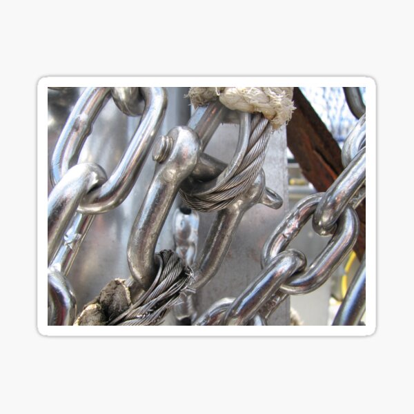 "Stainless steel shackles and rigging " Sticker by NJH110 | Redbubble