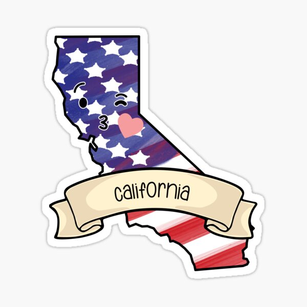"Map of California" Sticker for Sale by WordsMaps | Redbubble