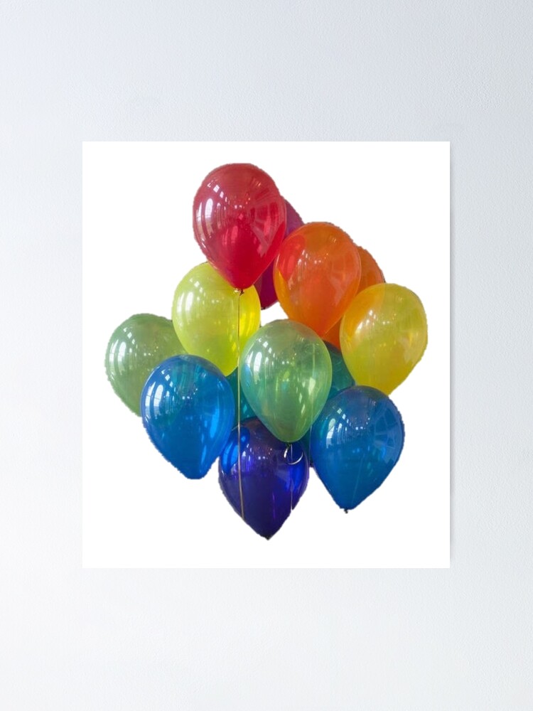 "Rainbow Balloons Multi" Poster for Sale by zarabukhari | Redbubble