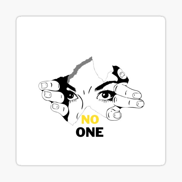 "no one" Sticker for Sale by jintop | Redbubble