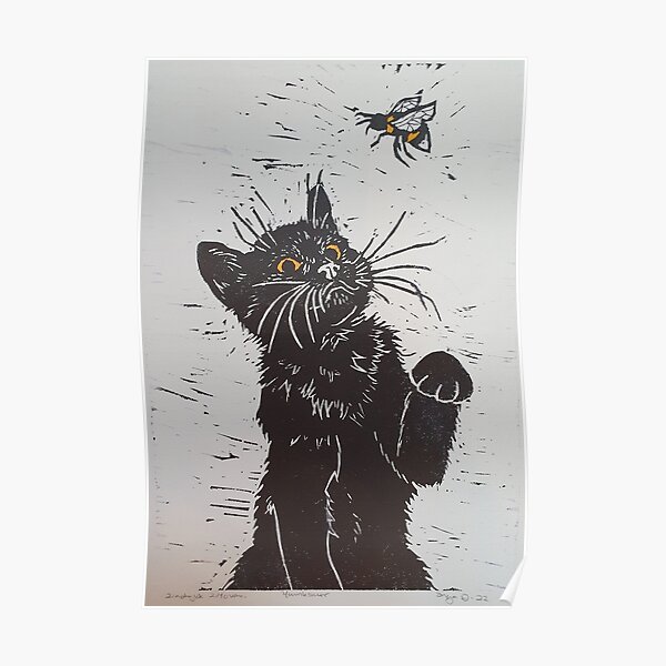 "Buzzing bee" Poster for Sale by Kunstner74 | Redbubble