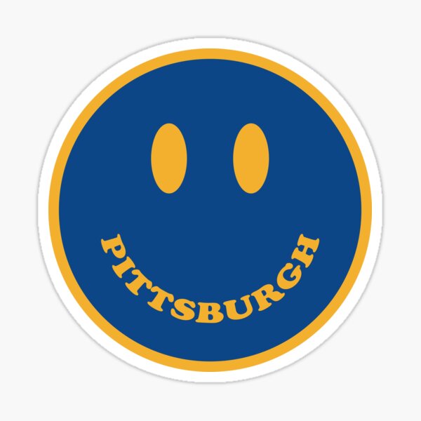 "UPitt Smiley - Royal and Gold" Sticker for Sale by Runnerg1rl | Redbubble