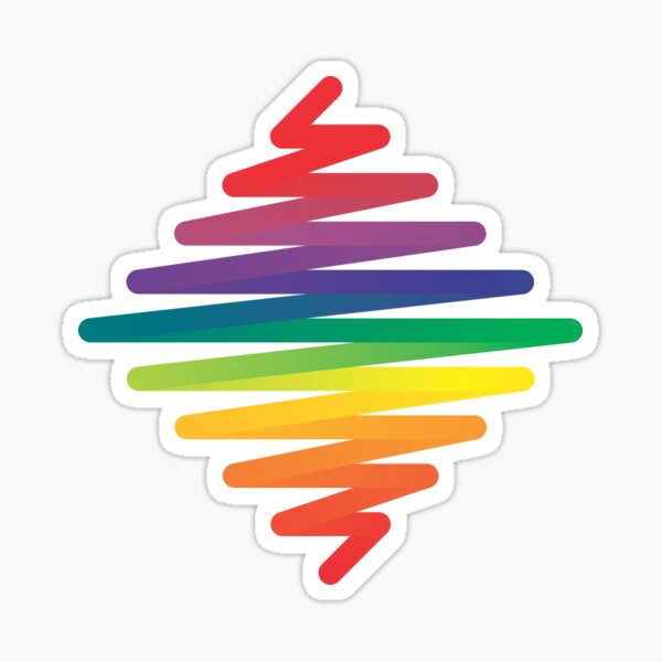 "colorful rainbow line design" Sticker for Sale by RizovArt | Redbubble