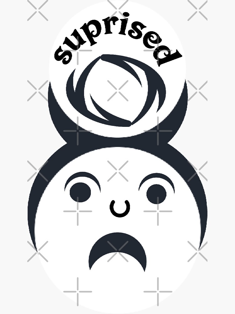 "Crescent moon, surprised moon" Sticker for Sale by MaryJRWachira ...