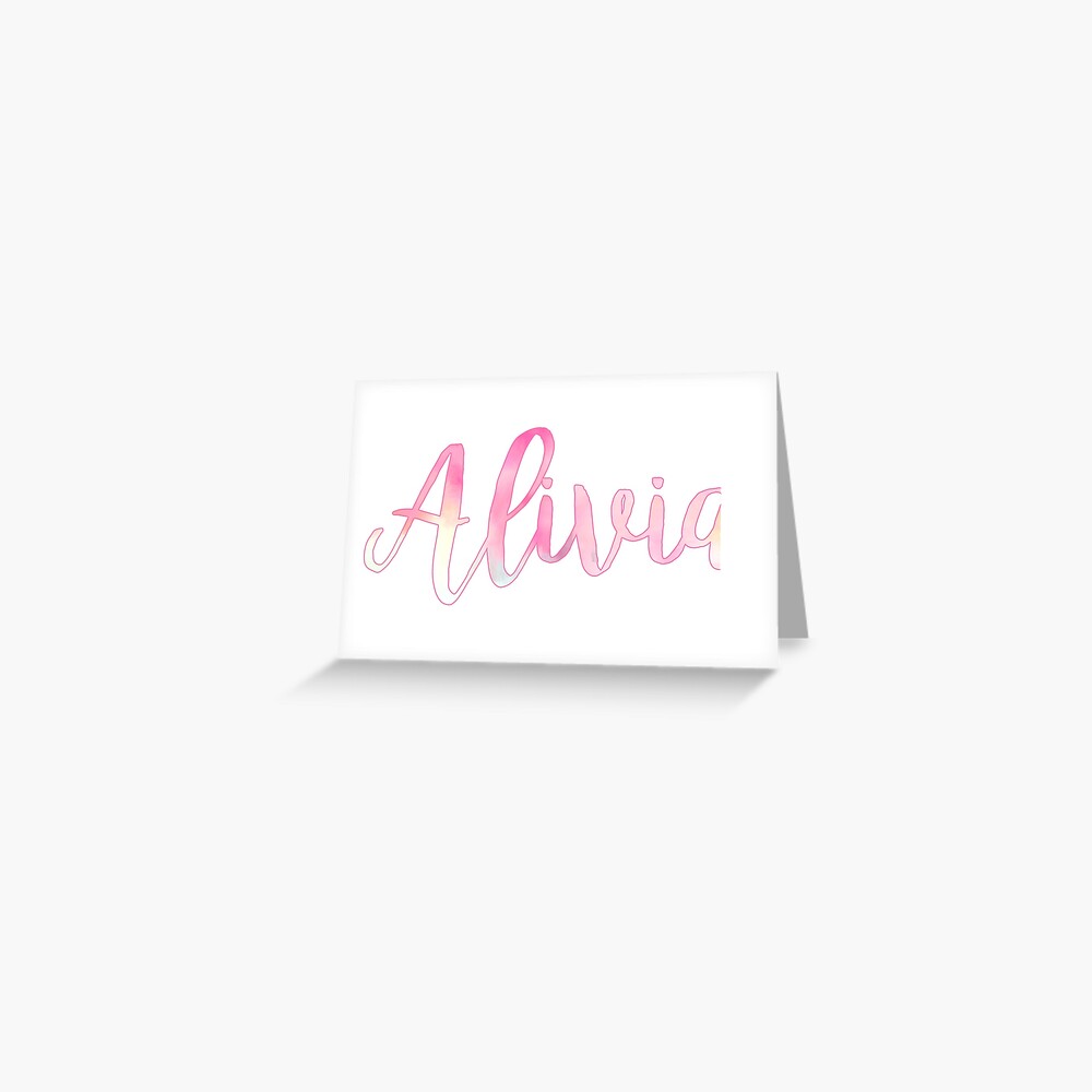 "Alivia - name" Greeting Card by navtrav | Redbubble