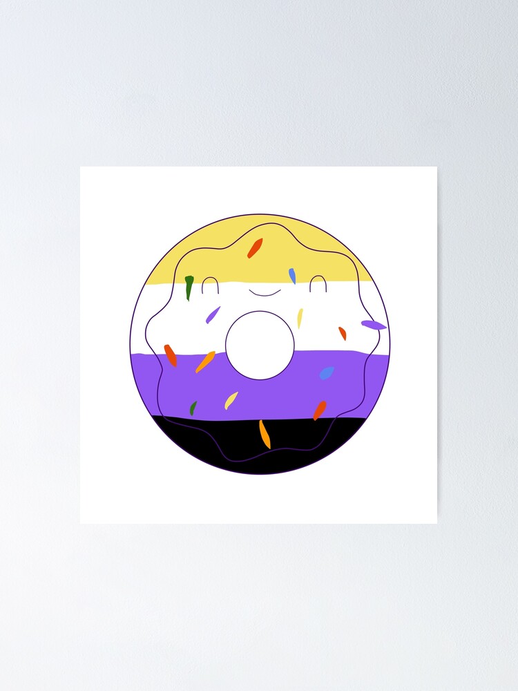 "Donut non binary" Poster for Sale by MyArtWithLove | Redbubble