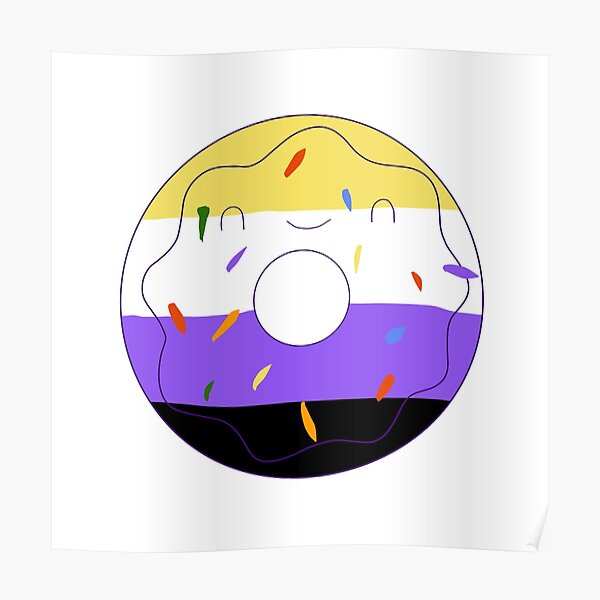 "Donut non binary" Poster for Sale by MyArtWithLove | Redbubble